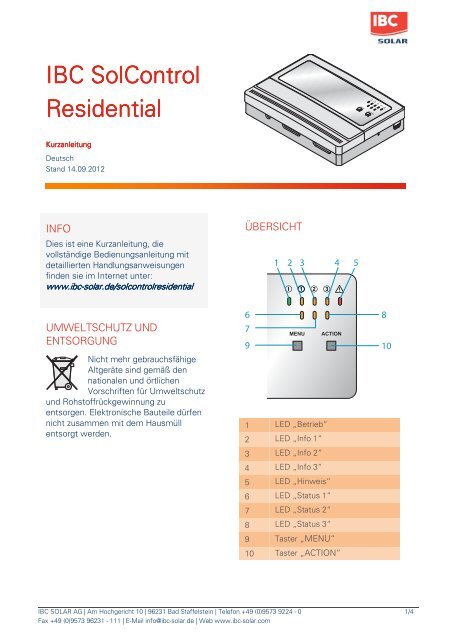 IBC SolControl Residential