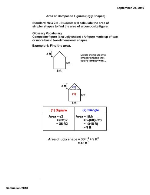 Geometry Area of Ugly Shapes
