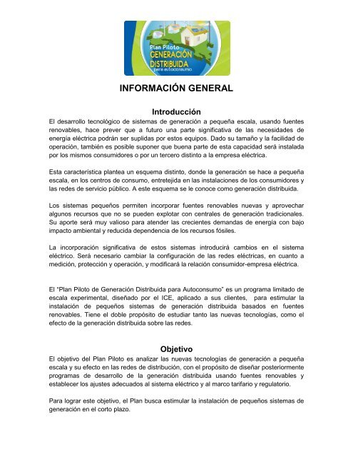 INFORMACIÓN GENERAL - Grupo ICE