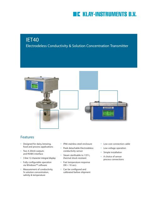 Electrodeless Conductivity & Solution ... - Klay Instruments