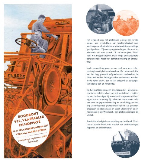 Download de folder met alle praktische informatie - Erfgoedcel CO7