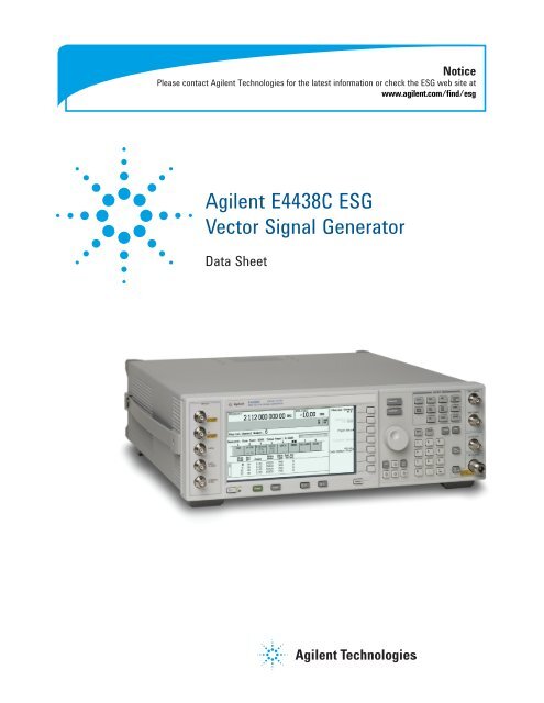Agilent E4438C ESG Vector Signal Generator - UPC