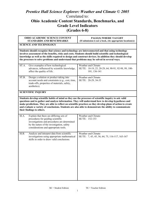 Prentice Hall Science Explorer: Weather and Climate Â© 2005 ...