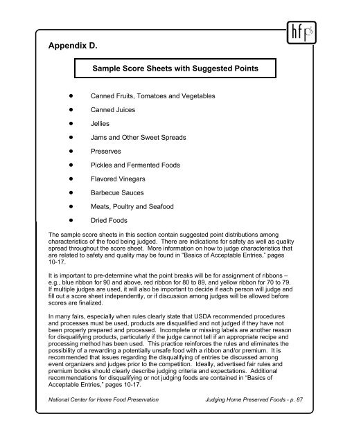 Sample Score Sheets with Suggested Points - National Center for ...
