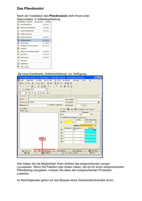 Pfand-Modul - AFS-Software