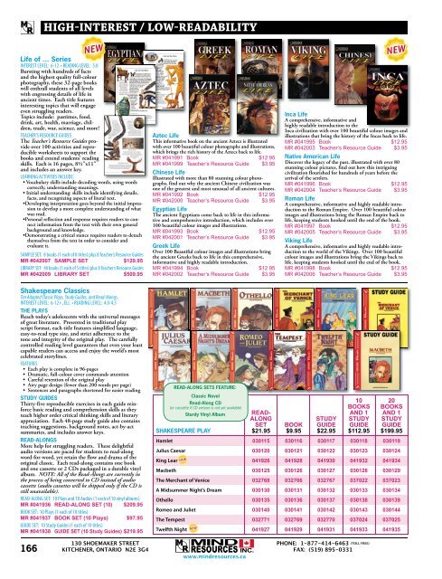 High-Interest / Low-Readability (pages 166-173) - Mind Resources