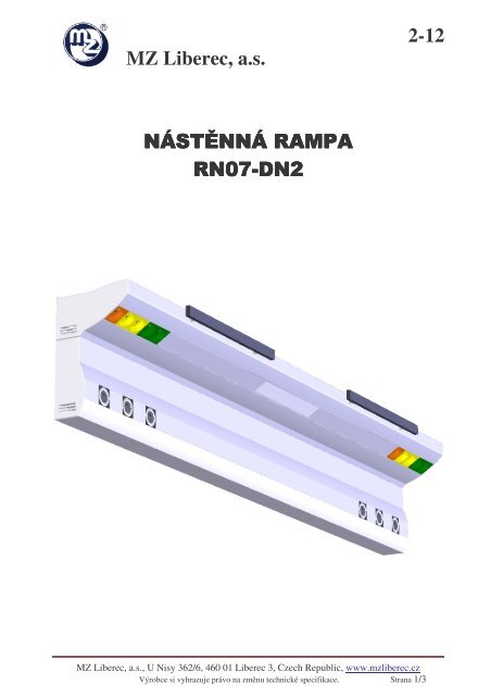 2-12 NÃ¡stÃ¬nnÃ¡ rampa RN07-DN2 - MZ Liberec