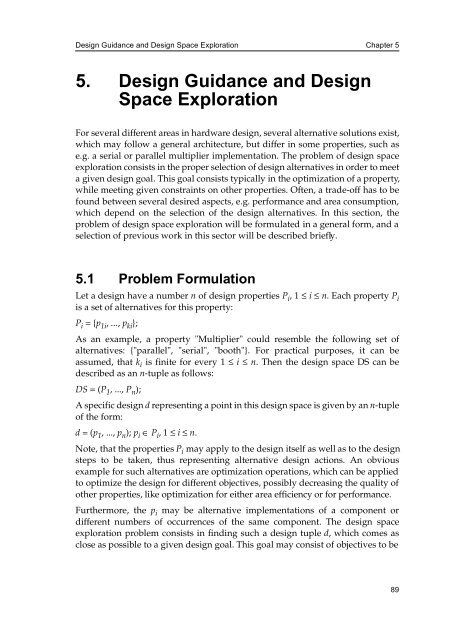 5. Design Guidance and Design Space Exploration