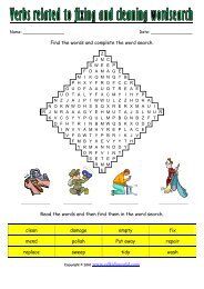 Action Verbs - Present Simple Wordsearch ... - ESL Kids World