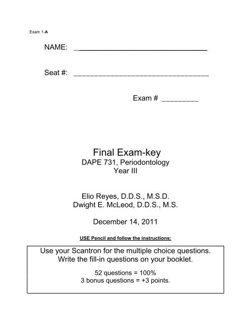 Final Exam-key