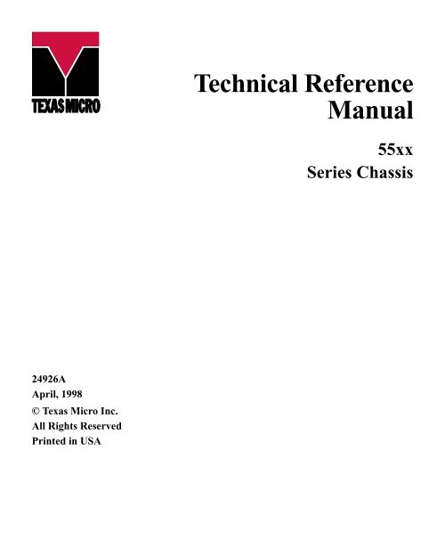 Technical Reference Manual - Radisys