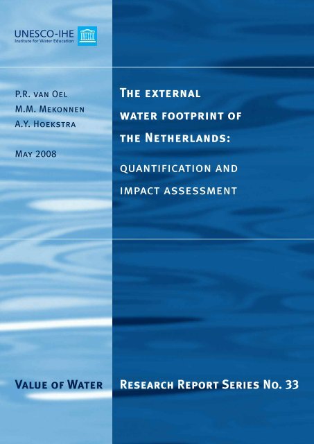 External Water footprint of the Netherlands - Water Footprint Network