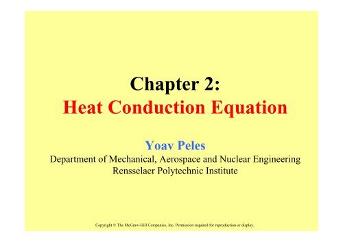 Chapter 2: Heat Conduction Equation