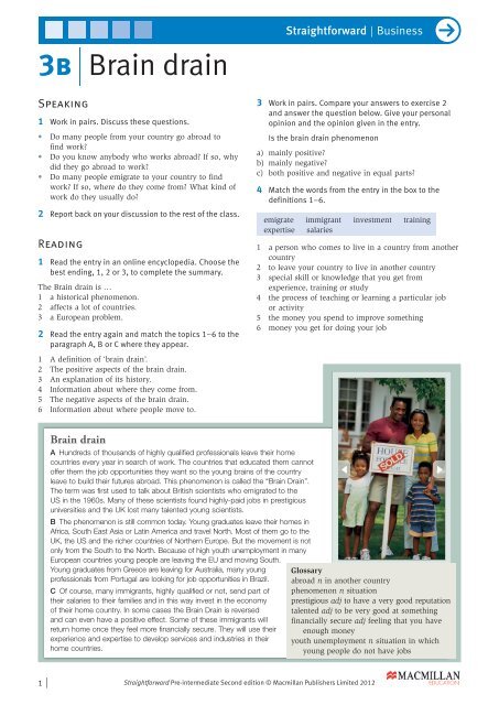 3b Brain drain - Straightforward