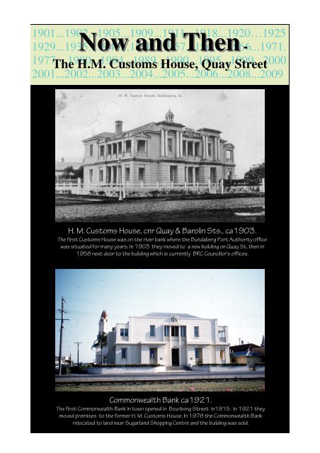 Timeline Customs House - Bundaberg Regional Libraries