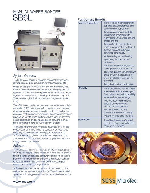 MANUAL WAFER BONDER - SUSS MicroTec