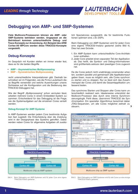 Debugging von AMP- und SMP-Systemen - Lauterbach