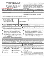 DECLARATION FOR FREE ENTRY OF UNACCOMPANIED ... - Forms