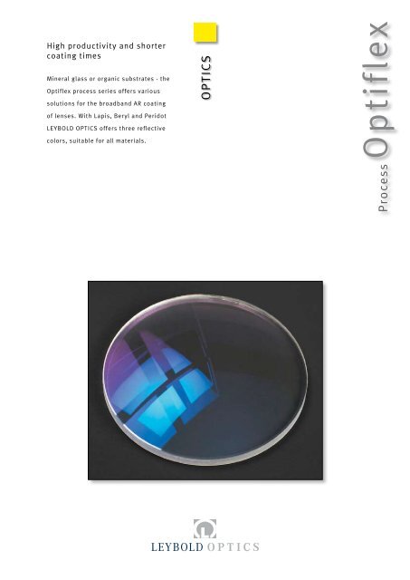 Process: Optiflex - Leybold Optics GmbH