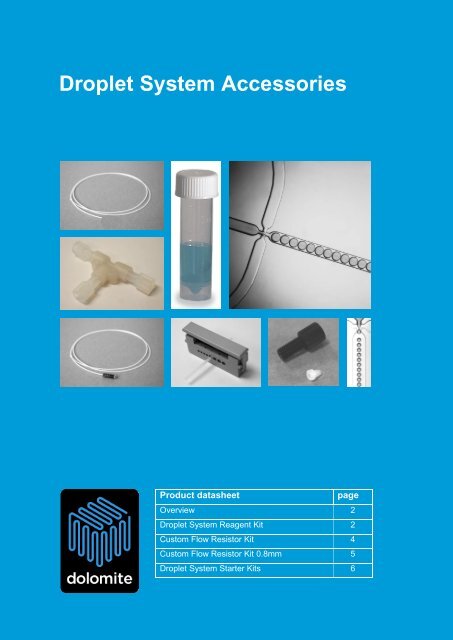 datasheet - Dolomite Microfluidics