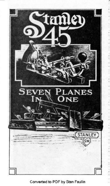 Stanley #45 Manual - ToolTrip