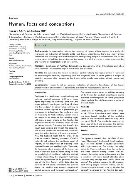 Hymen: facts and conceptions