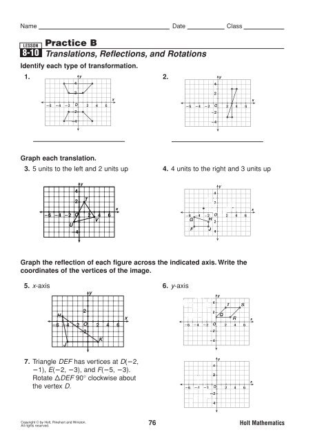 Practice B 8-10 - Hamilton Local Schools