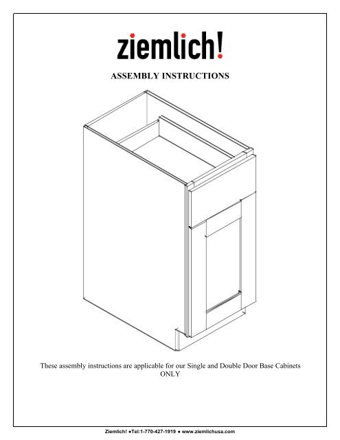 ASSEMBLY INSTRUCTIONS - Cabinets To Go