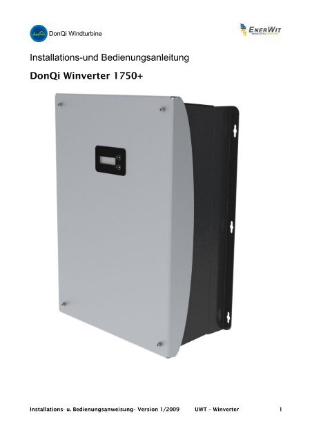 Installations-und Bedienungsanleitung DonQi Winverter ... - EnerWit