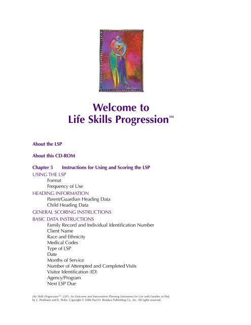 Life Skills Progression Table of Contents - First 5 LA