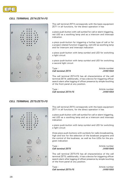 CELL TERMINAL ZET4/ZET4-F