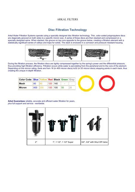 Disc Filtration Technology - Dural Irrigation