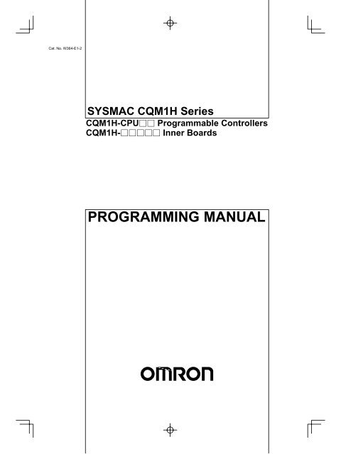 PROGRAMMING MANUAL