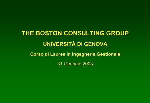 THE BOSTON CONSULTING GROUP