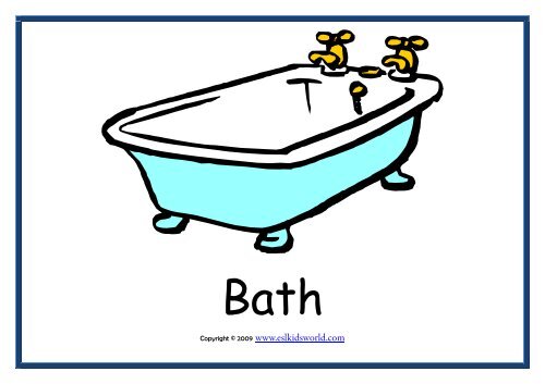 Household and furniture Flashcards - ESL Kids World