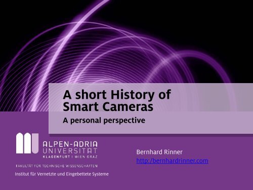 A short History of Smart Cameras - a personal perspective