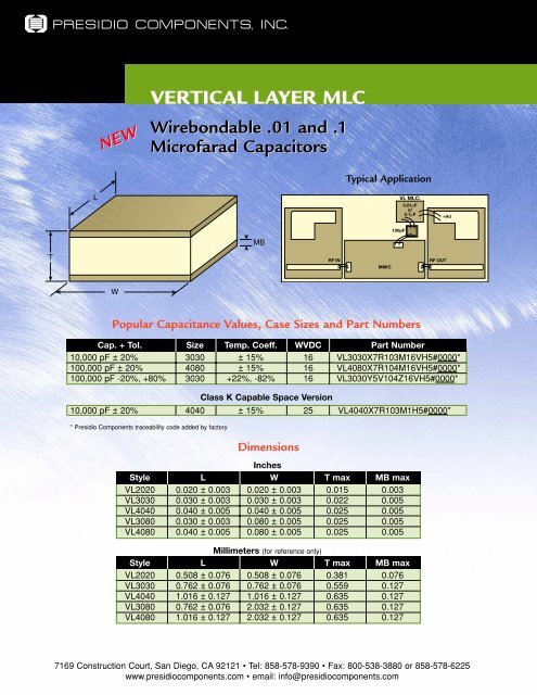 VERTICAL LAYER MLC