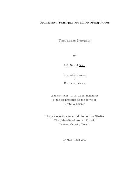 Optimization Techniques For Matrix Multiplication Computer