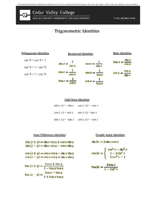 Trig Identities