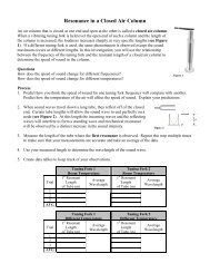 Resonance and Closed-End Air Columns - The Physics Classroom