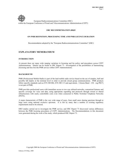 EXPLANATORY MEMORANDUM