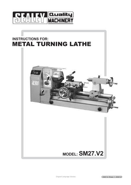 METAL TURNING LATHE - Sealey