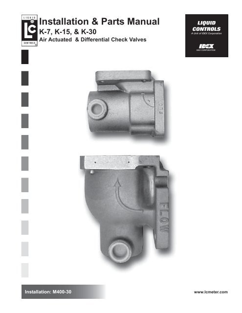 Installation and Operation Manual - Liquid Controls