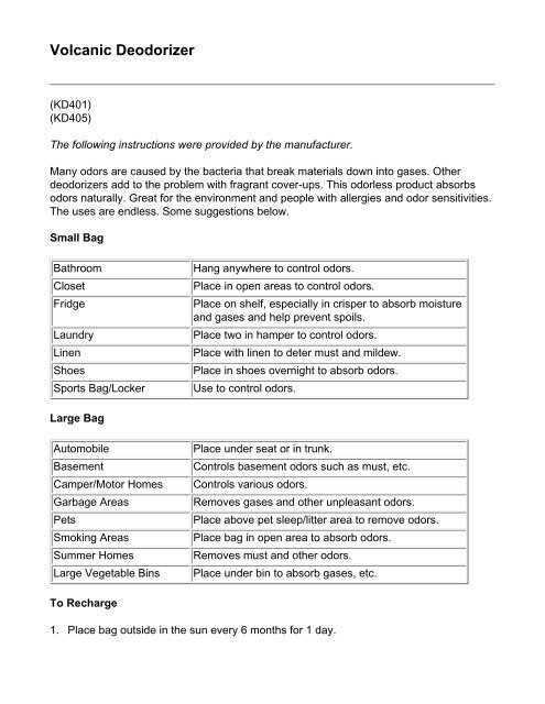 Lee Valley Tools - Volcanic Deodorizer