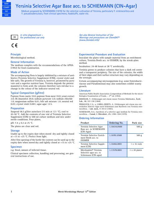Yersinia Selective Agar Base acc. to SCHIEMANN (CIN-Agar) - mibius