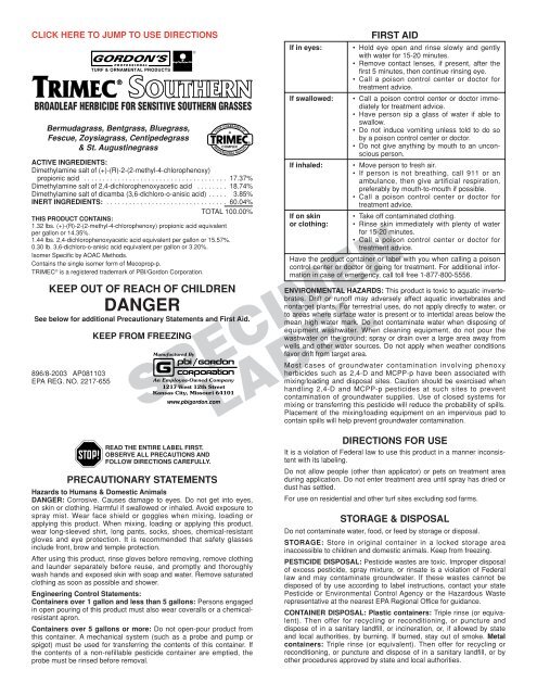 Trimec Southern Specimen - Ewing Irrigation