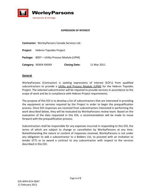 Utility Process Module - Topsides - Hebron Project - WorleyParsons ...