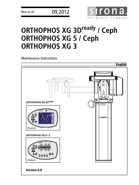 orthophos xg - Sirona Support