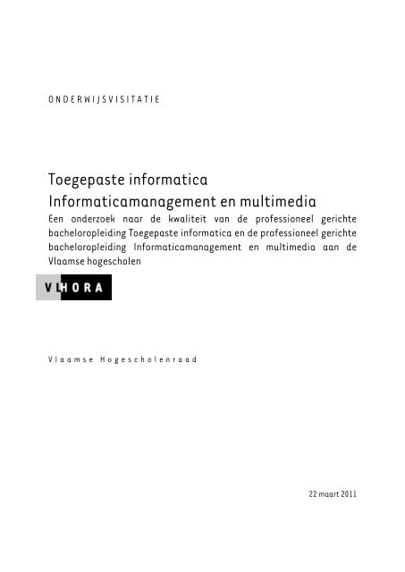 rapport HUB-EHSAL prof-ba Bachelor in de toegepaste informatica