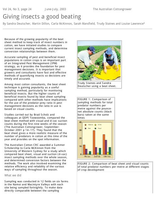 Giving insects a good beating - Greenmount Press